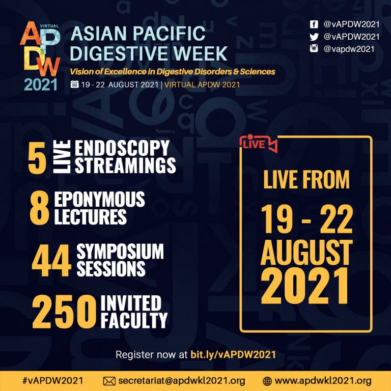 Asian Pacific Digestive Week será online em agosto | SOBED-RJ